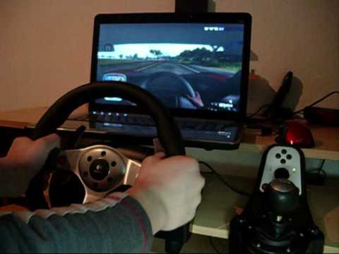 Logitech G25 Racing Wheel - Test Drive Unlimited - YouTube