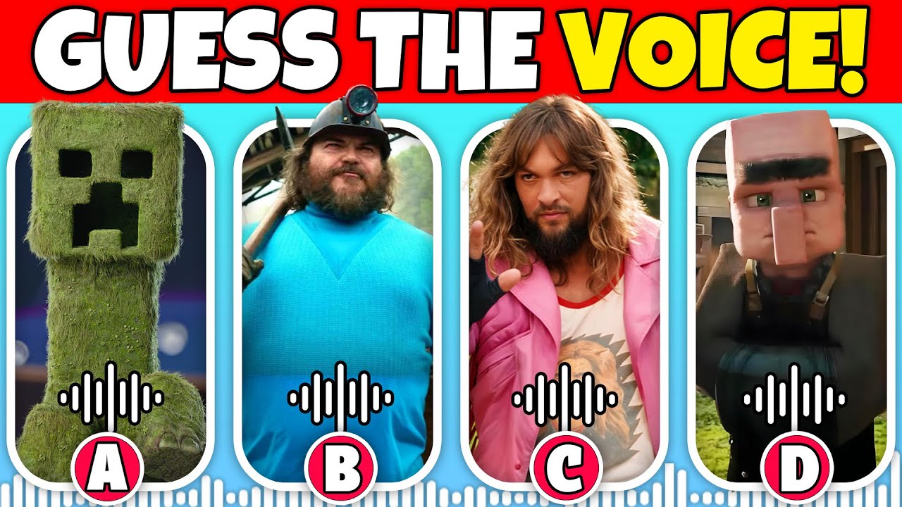 🔊Guess The MINECRAFT Movie Characters By Their Voice! | Creeper, Steve ...