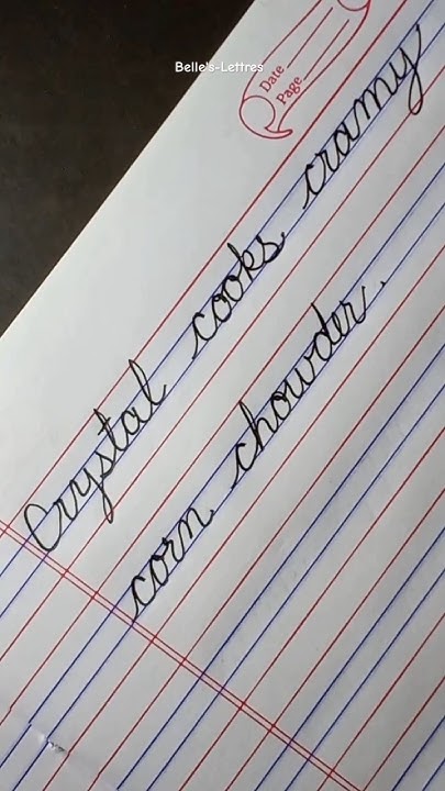 Daily cursive Writing practice How to write sentence in cursive # ...