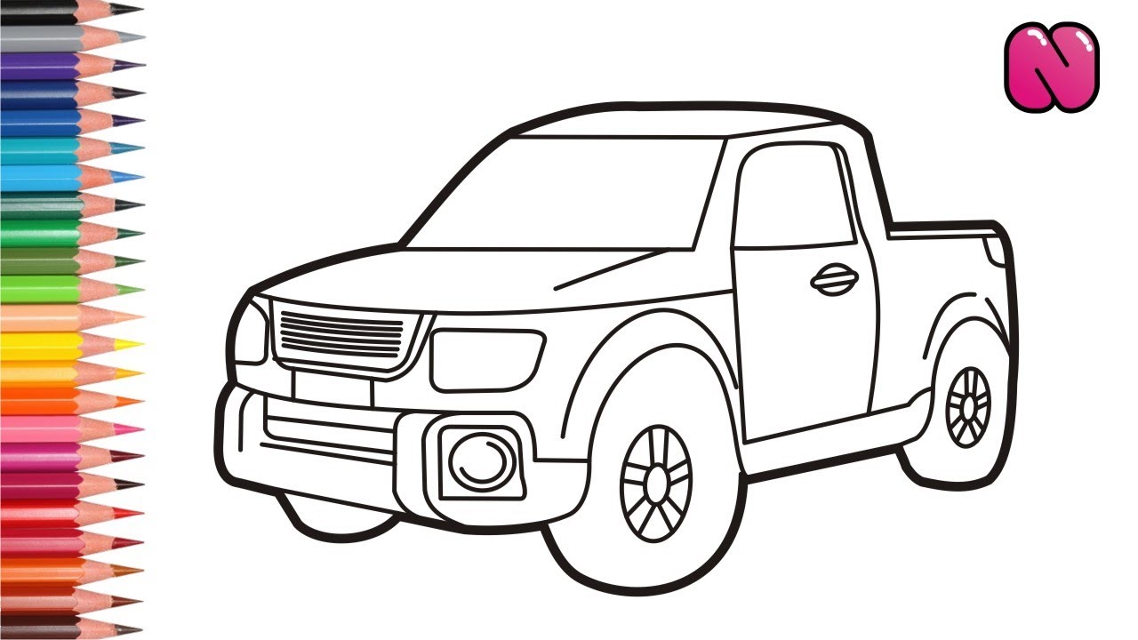 Pick Up, Cara Menggambar Dan Mewarnai Untuk Pemula | Nafa MJ - YouTube