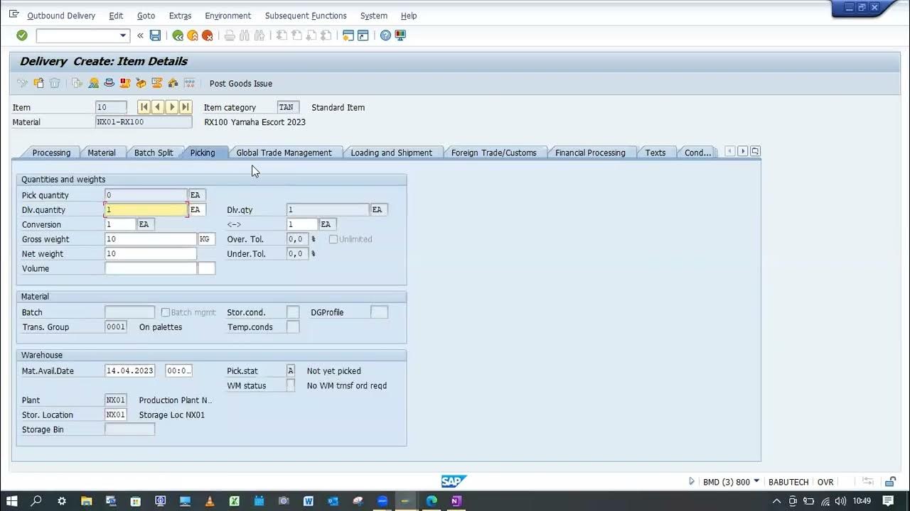 SAP SD Delivery Process VL01N Delivery Type LF Header sap-sd-delivery-process-vl01n-delivery-type-lf-header