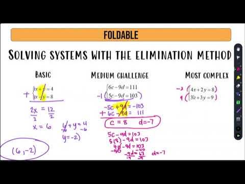 Elimination method - YouTube