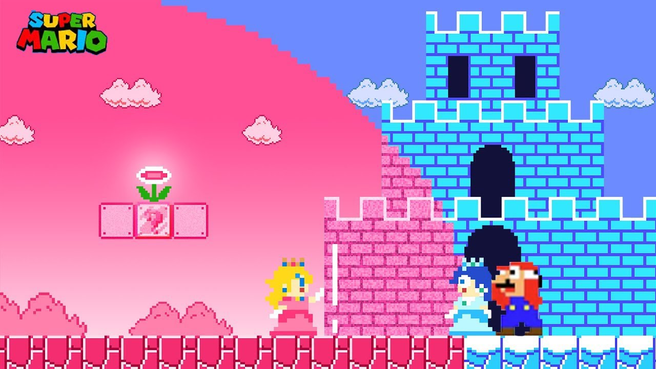 PRINCESS BATTLE: Super Mario Bros. Vs Pink and Blue Challenge in New ...