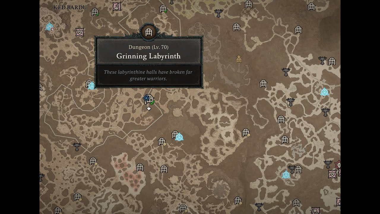 Diablo 4 - D4Tracker - Dungeon: Grinning Labyrinth (Aspect of the Calm ...