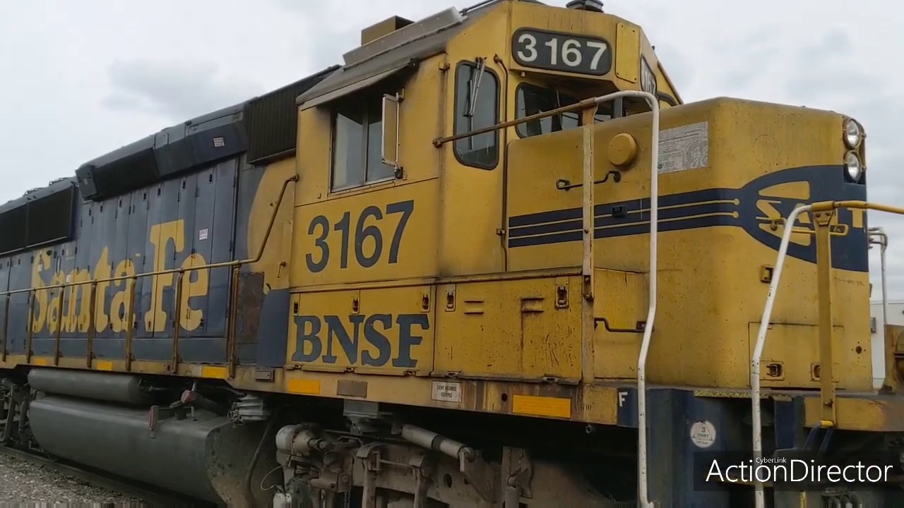 Santa Fe 3167 on the local 105. - YouTube