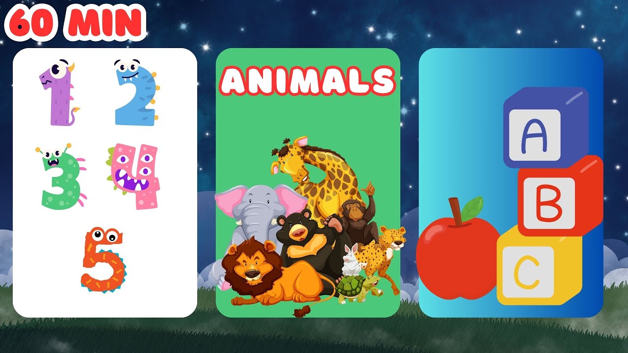 60 MINS.....Simple ABC Video for 2 Years old Kids - YouTube