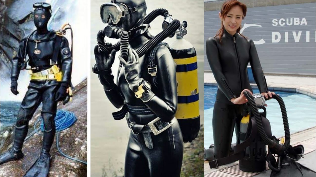 Glamour Beauty of latex full face gas masks and scuba diving gear ...