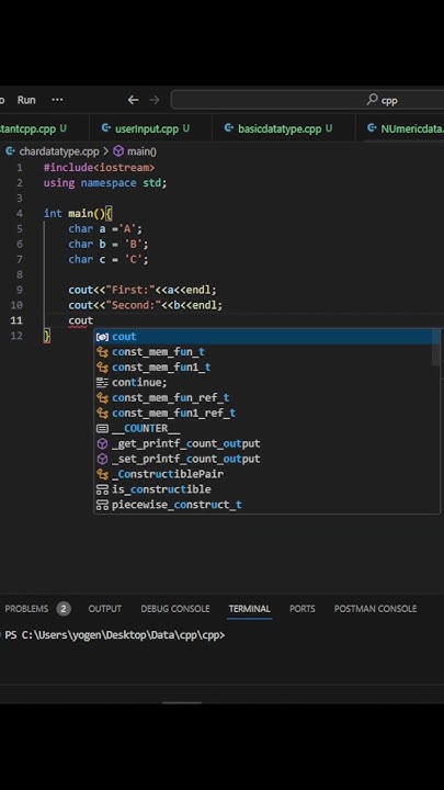 what is char datatype | what is data type in cpp | datatype - YouTube