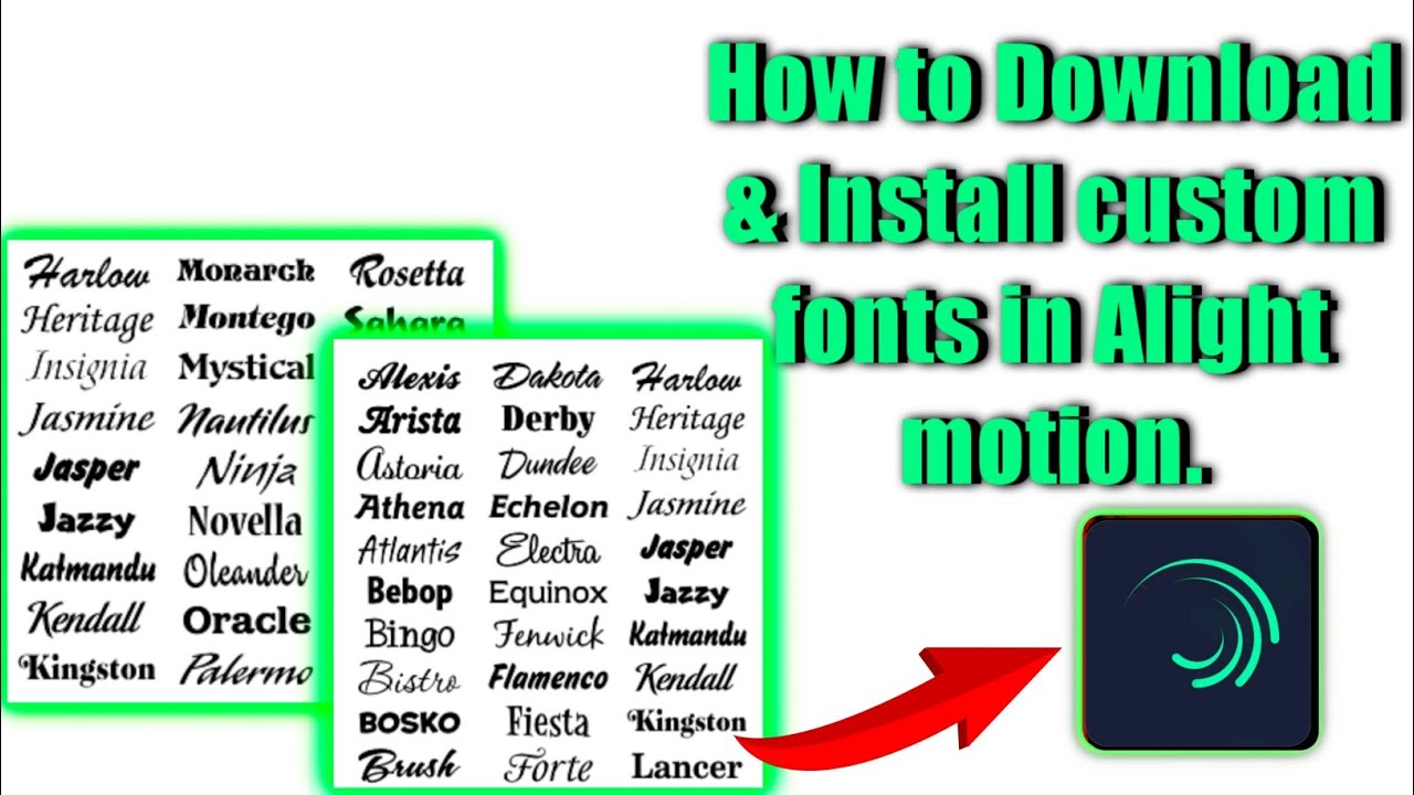 How to download and install fonts in Alight motion || How to add custom ...