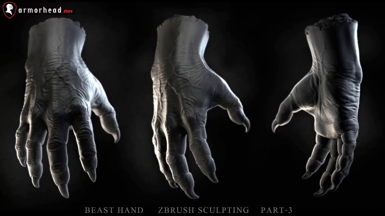 Beast Hand Sculpture Part 03 - YouTube