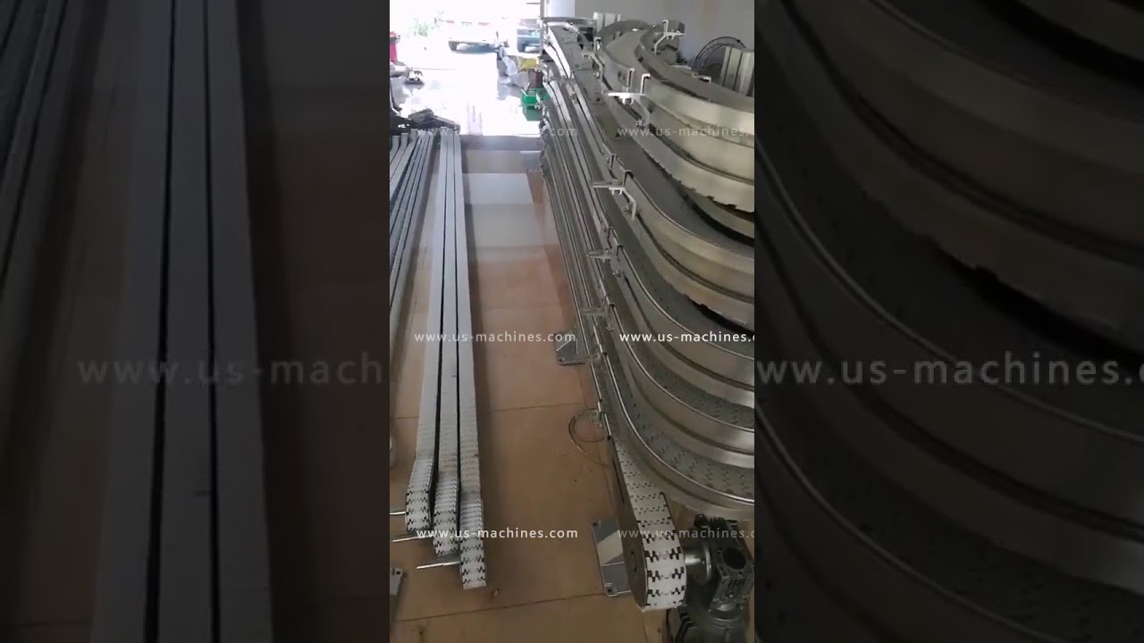 Rotary type customized conveyer flexible conveyor - YouTube