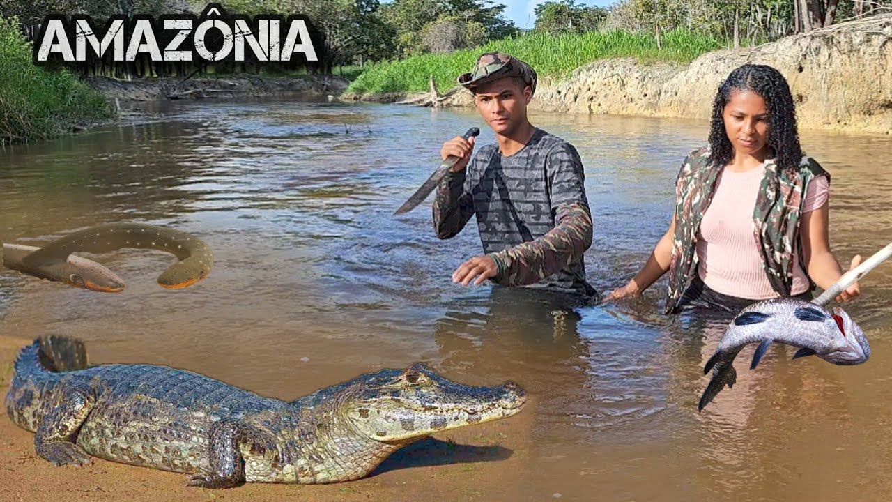 PERIGO na PESCA de cara com PURAQUÊ GIGANTE e muitos Peixes. Pescaria ...