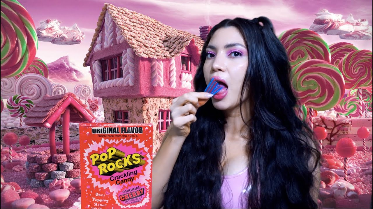 ASMR 🍭 Candy eating - POP ROCKS 🍬 Ring LOLLIPOPS - YouTube