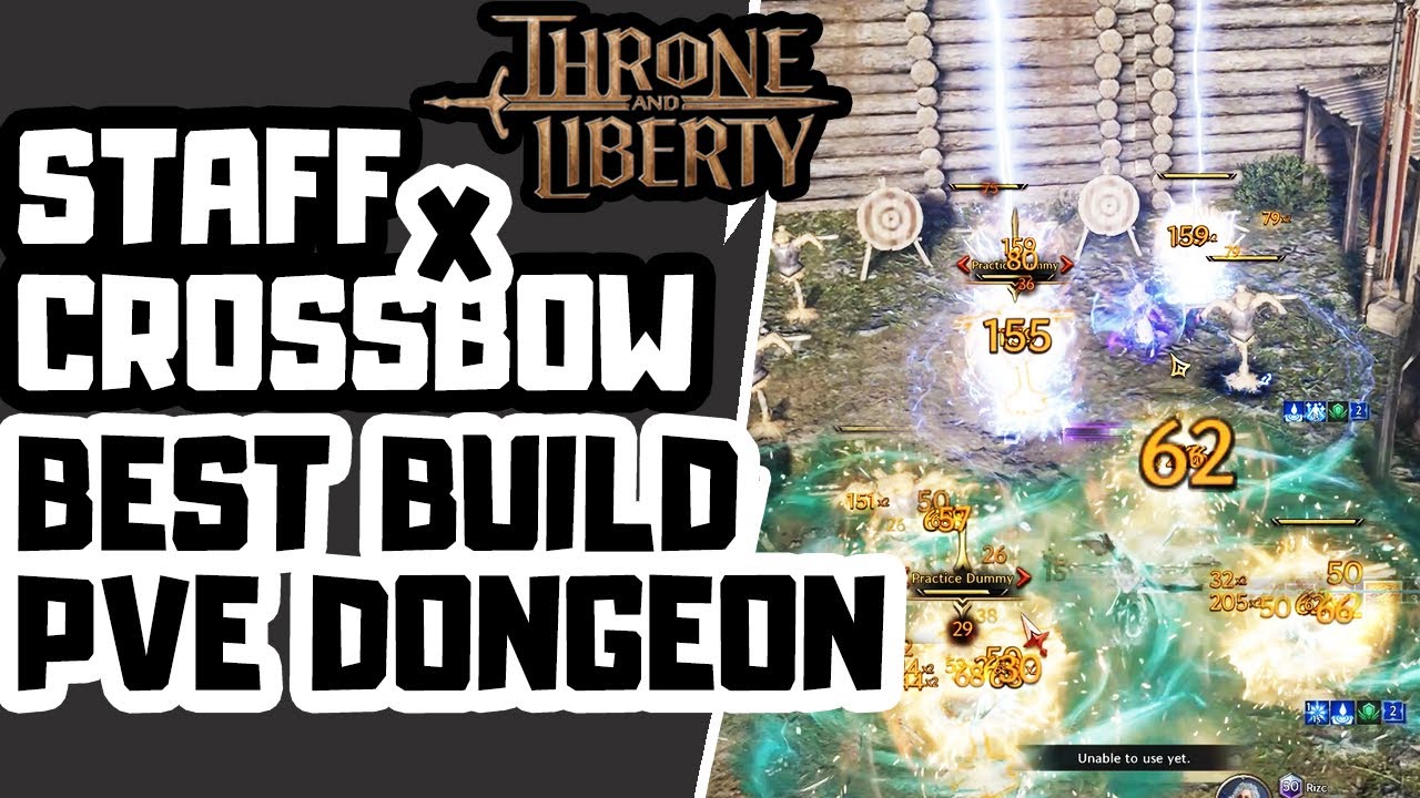 CROSSBOW STAFF PVE PARTY HIGH DAMAGE AREA - THRONE AND LIBERTY - YouTube