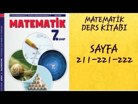 7.SINIF MATEMATİK DERS KİTABI SAYFA 211 221 222 / 7.SINIF MATEMATİK EDAT YAYINLARI SAYFA 211 221 222
