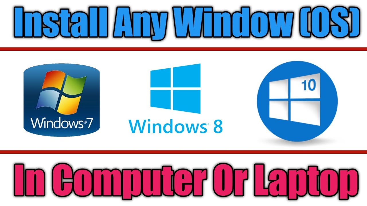 How To Install Windows In Computer Or Laptop With Pendrive - YouTube