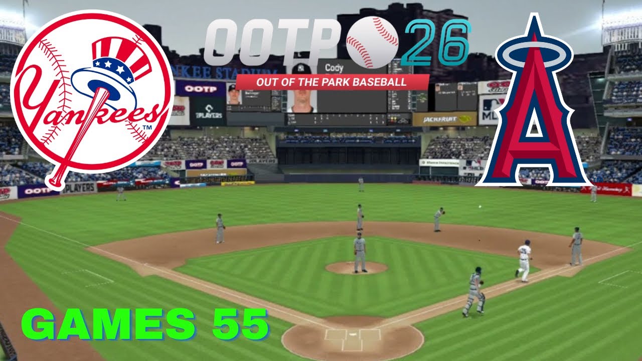 game 55- Yankees vs Angels OOTP Showdown! - YouTube
