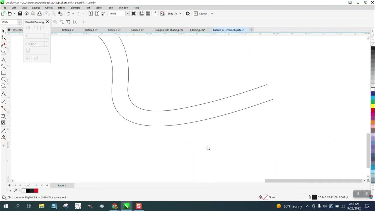 Corel Draw Tips & Tricks Parallel Drawing Train Track - YouTube