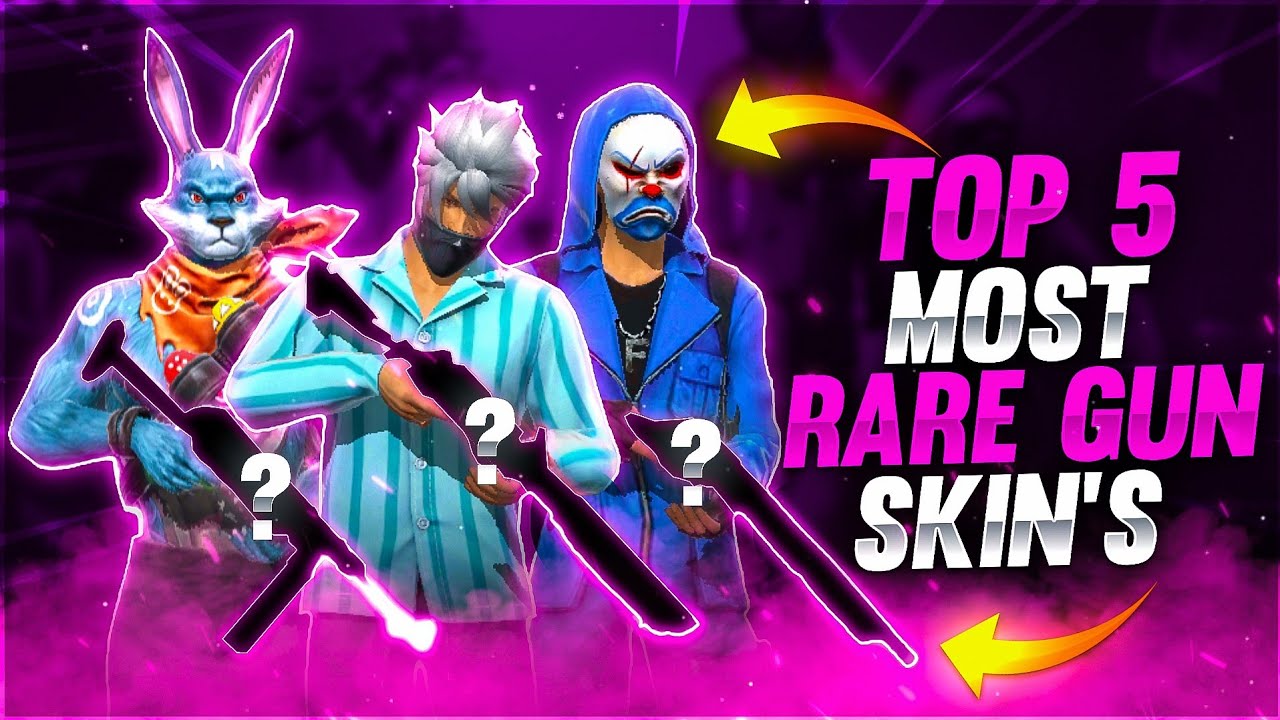 TOP 5 MOST RARE GUN SKIN's IN PN HARSH ACCOUNT - GARENA FREE FIRE ️ ...