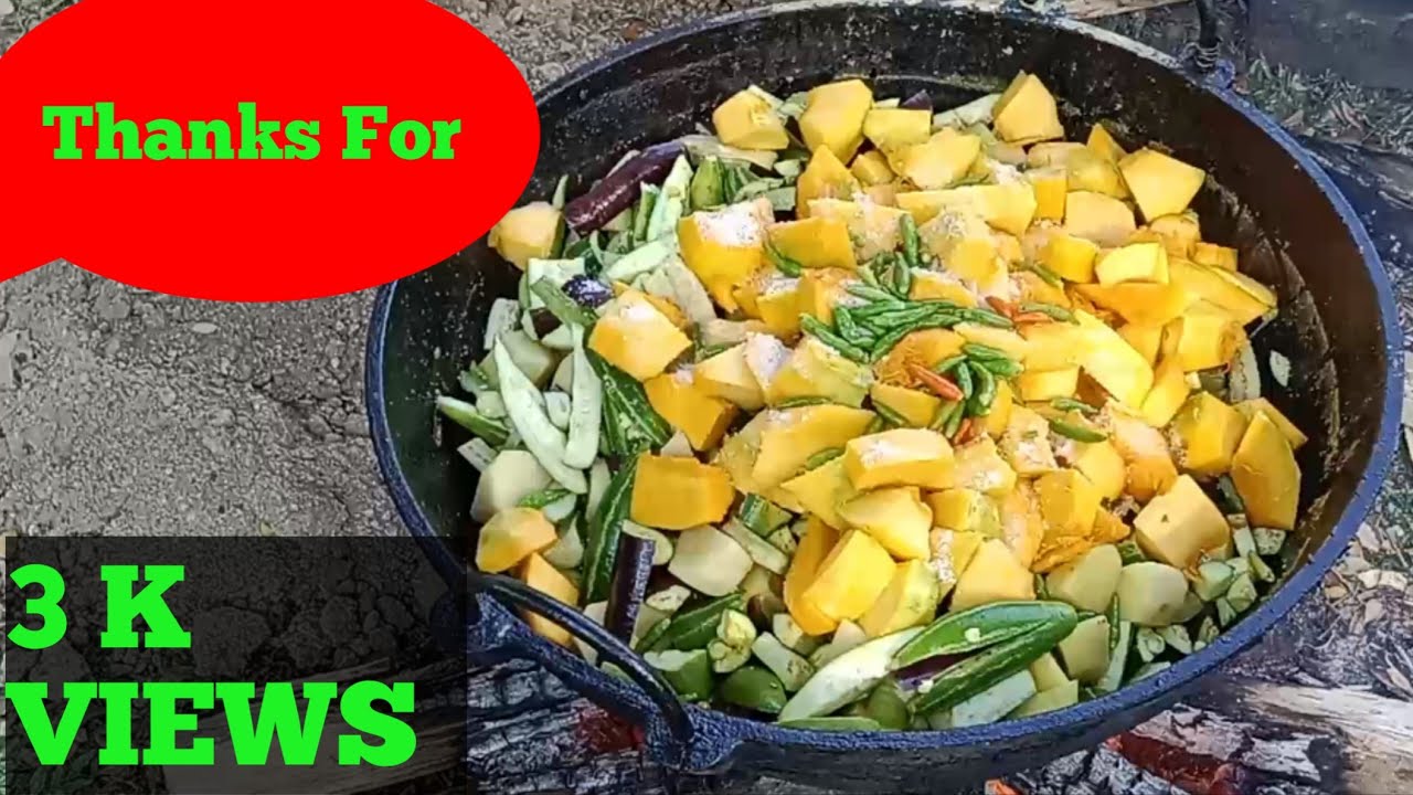 Assamese Mix Vegetable Recipe ॥ ভোজত নো কেনেদৰে বনাই । - YouTube