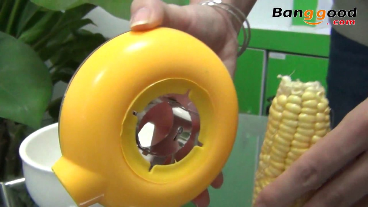 One Step Corn Kerneler Peeler - Banggood.com - YouTube