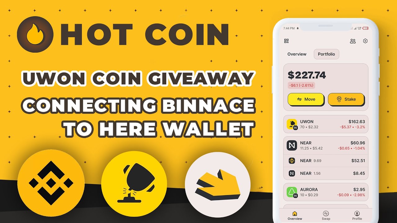 Hot Coin: Connecting Binance & Ref.finance to Here Wallet | Earn REF ...