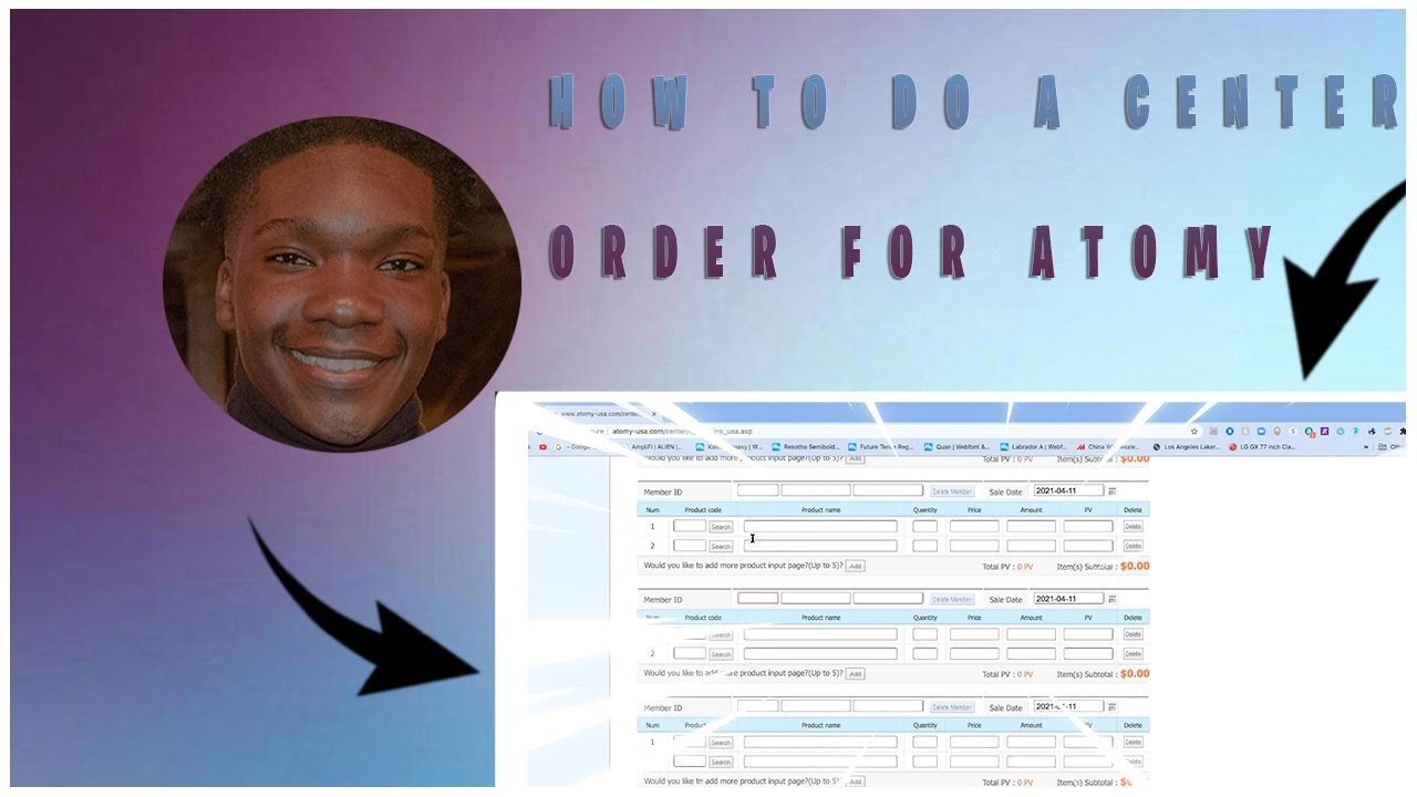 Atomy How To Do A Center Order - YouTube