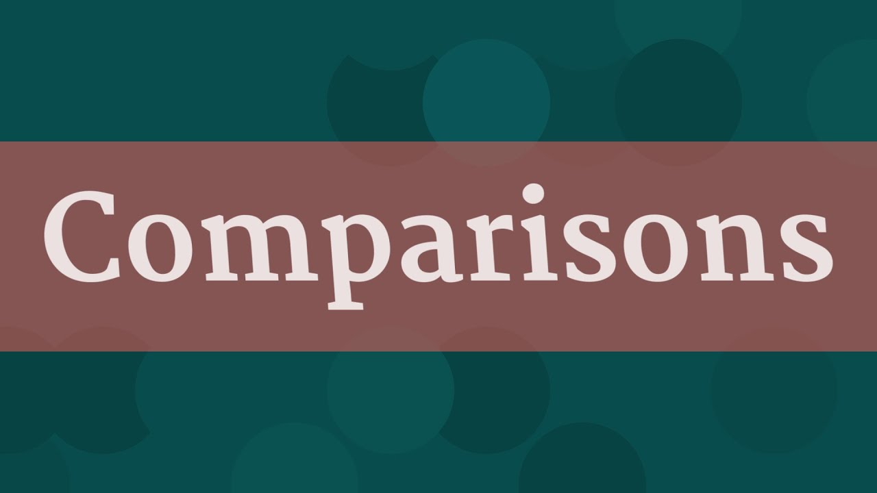 COMPARISONS pronunciation • How to pronounce COMPARISONS - YouTube