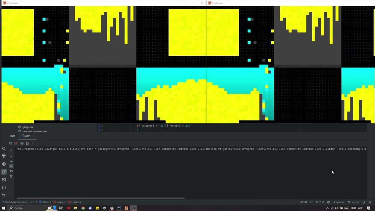 Simple Cellular Automata with Java & Codedraw - YouTube