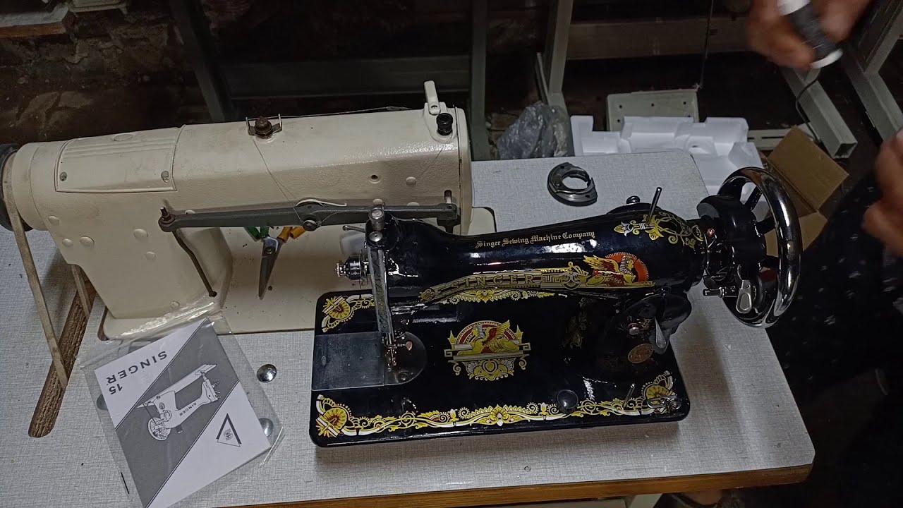 mesin jahit singer model 15 class - YouTube