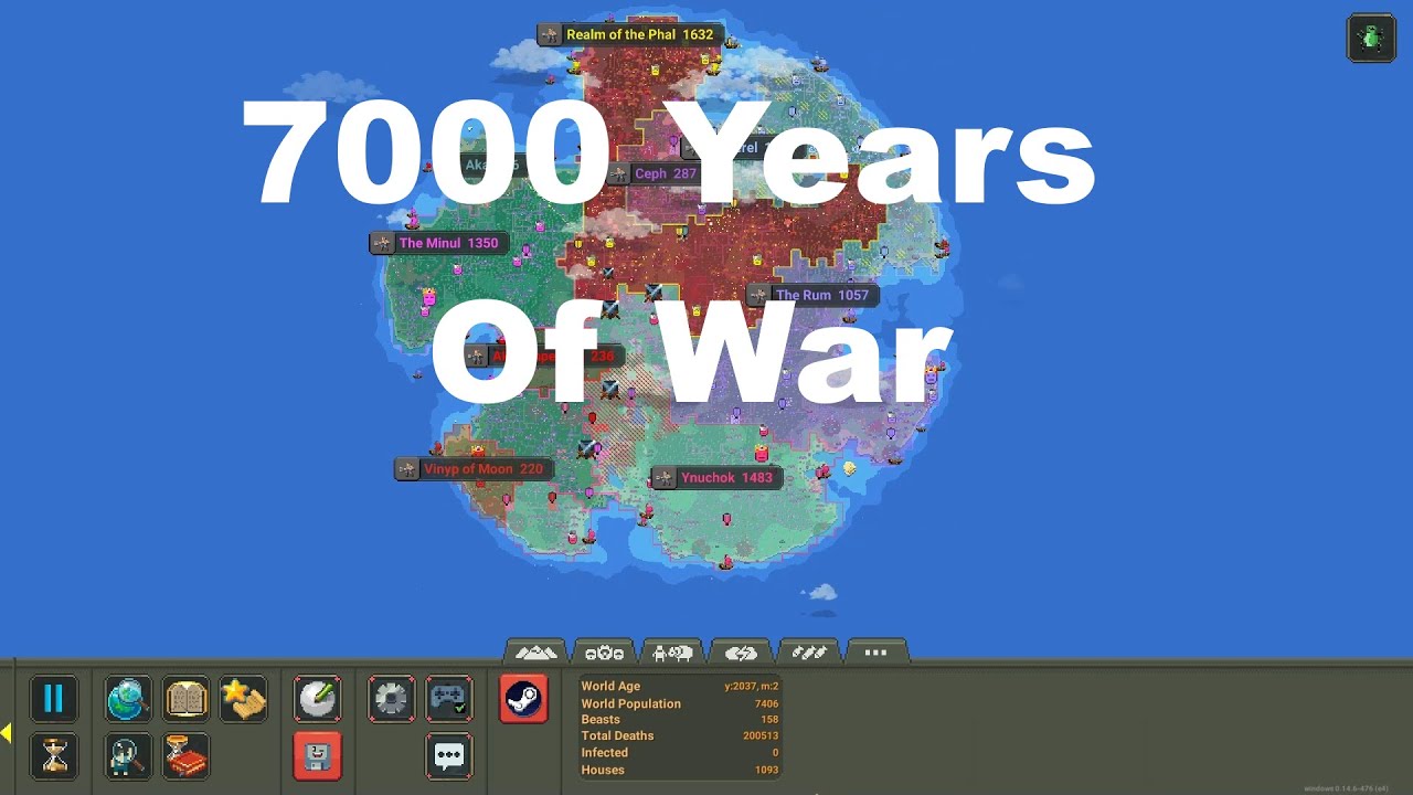 7000 Years of War (Worldbox Timelapse) - YouTube