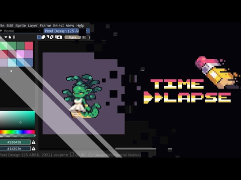 PIXEL ART TIMELAPSE (comentado) - Medusa - YouTube