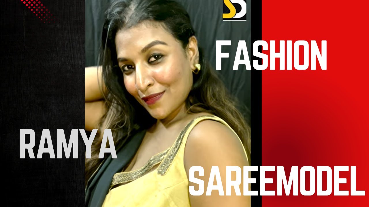 Saree Diva | Model Ramya in Black Cotton Saree - YouTube