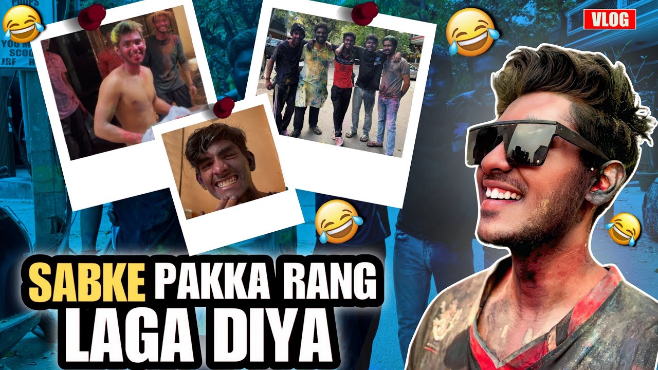 Holi with friends😂 | sabke pakka rang laa diya | vlog | #vlog #holi2025 ...