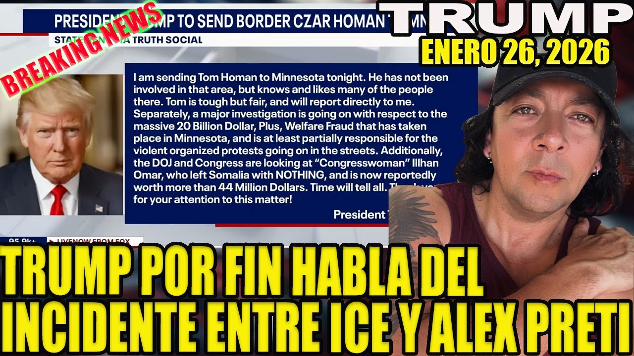 TRUMP POR FIN HABLA DEL INCIDENTE ENTRE ICE Y ALEX PRETI - YouTube