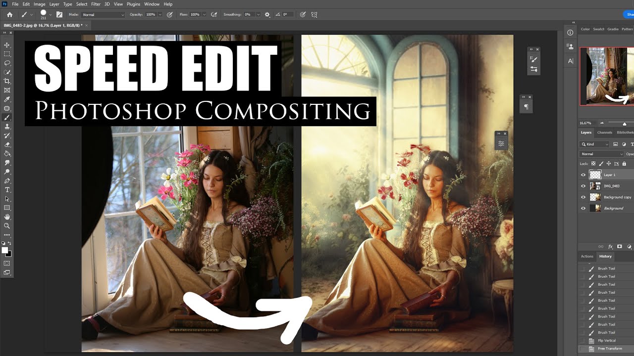 Photoshop Compositing: Jennifer // Speed Edit - YouTube