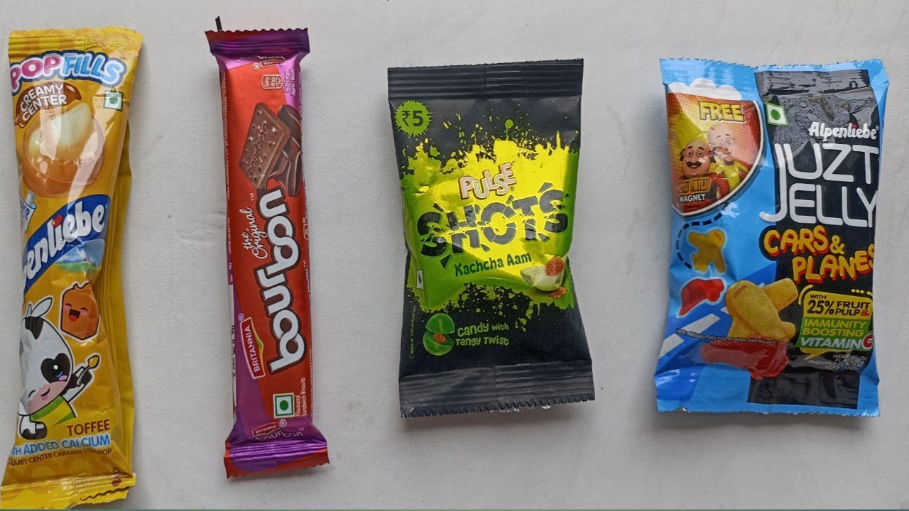 alpenlibe loli vs bour bon vs pulse shots vs just jelly #candyreview # ...