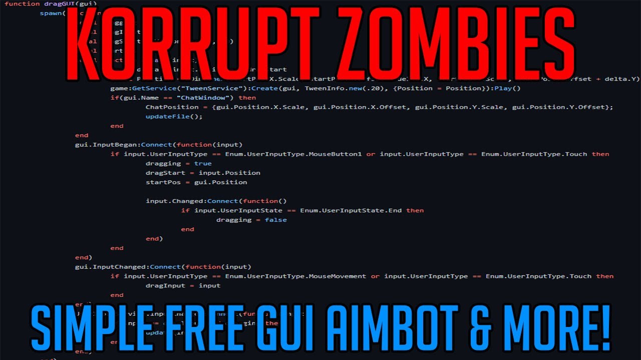 KORRUPT ZOMBIES FREE GUI - TELEPORT ZOMBIES - ZOMBIE AIMBOT SIMPLE ...