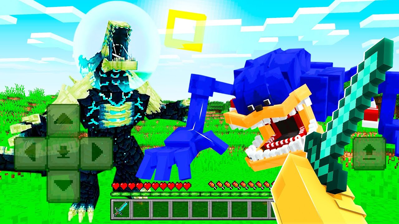 NEW Shin Sonic Tapes vs Wardenzilla ADDON UPDATE in MINECRAFT PE - YouTube