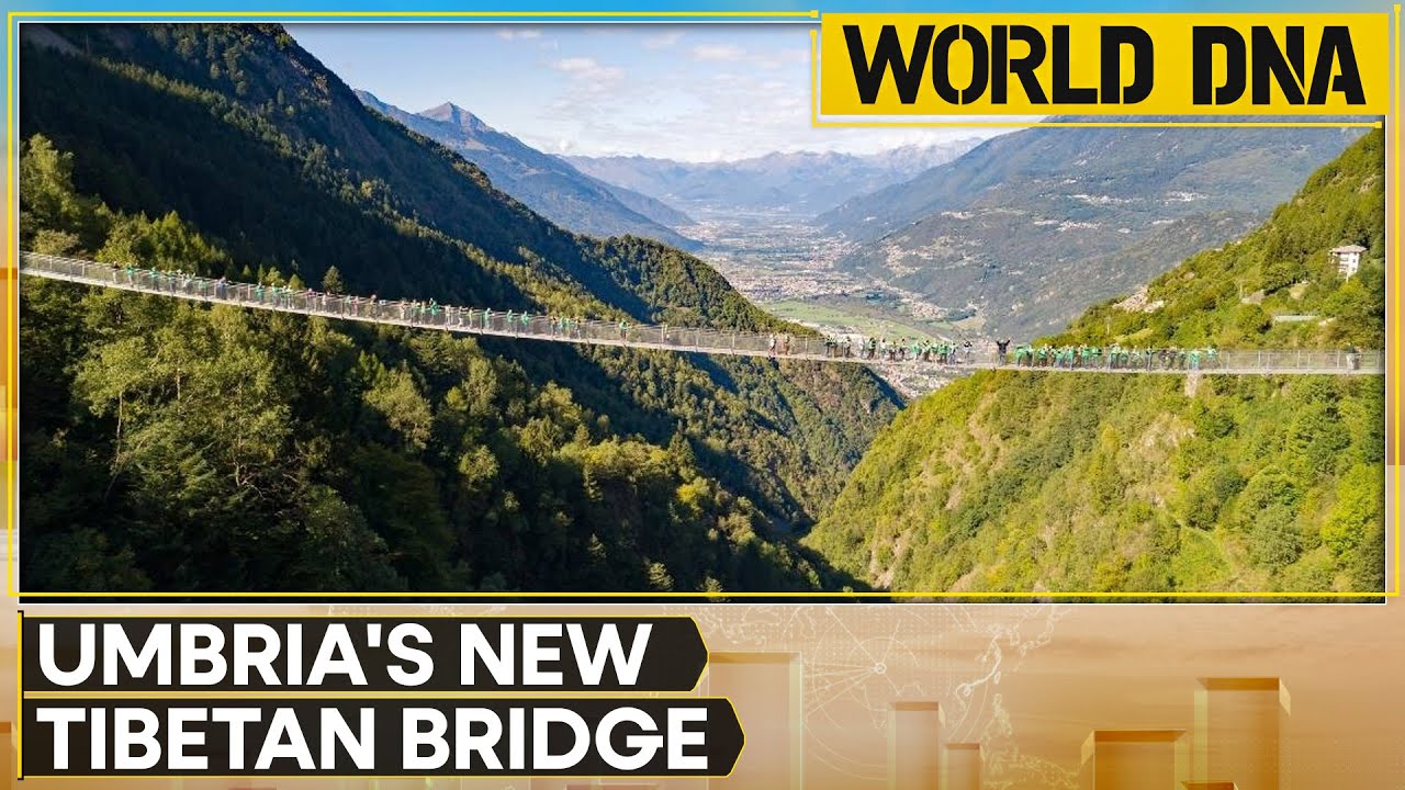 Europe's highest Tibetan bridge opens for thrill-seekers in Italy ...