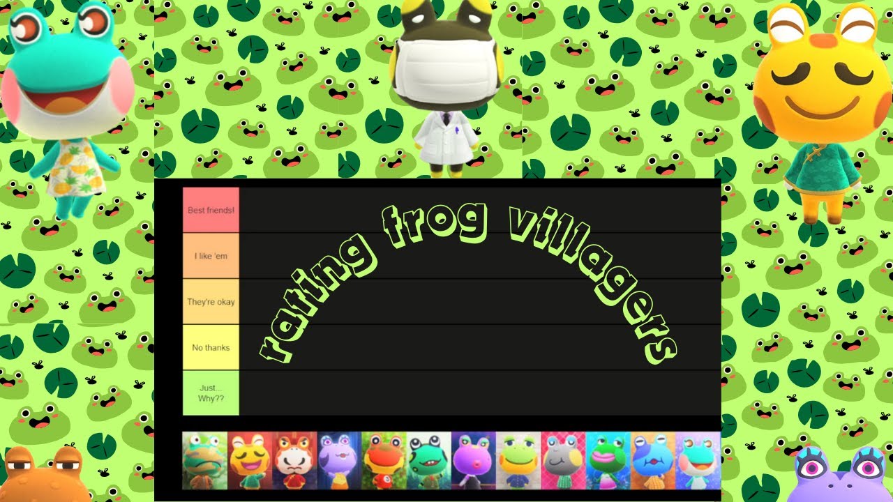 Rating The ACNH Frog Villagers! ACNH Tier List - YouTube