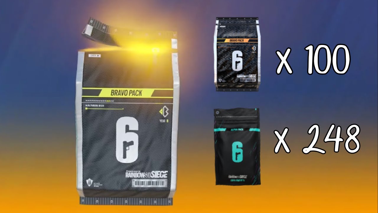 THE CRAZIEST 100 BRAVO PACKS OPENING (so many black ices) - Rainbow Six ...