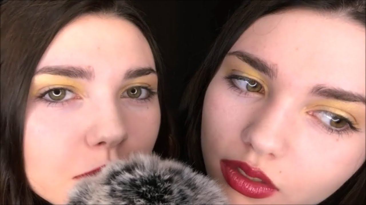 ASMR TWIN EAR TO EAR WHISPERS & HAND MOVEMENTS 💛 - YouTube