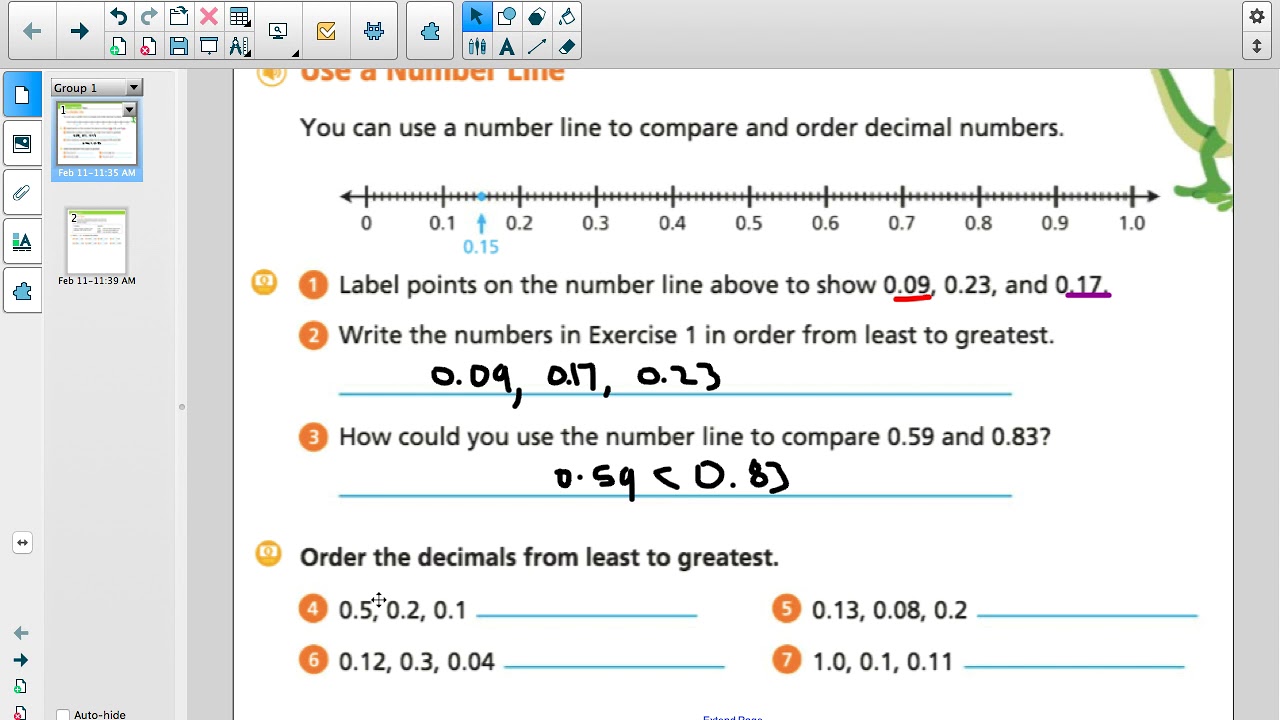 7.15: Compare and Order Decimals to Thousandths - YouTube