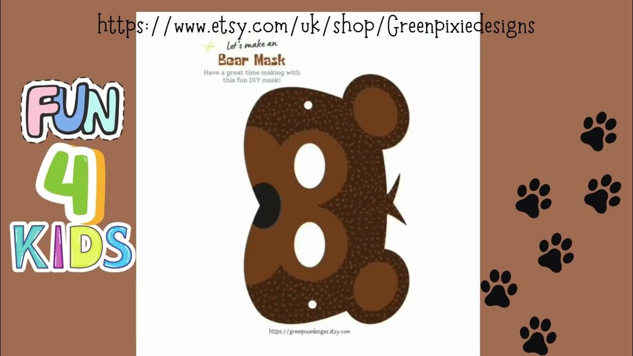 Make a kids Bear mask craft #bearcraft #woodlandcrafts #bears - YouTube