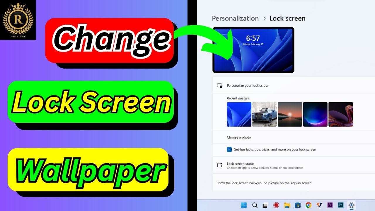 How To Change Lock Screen Wallpaper In Laptop || Laptop Me Lock Screen ...