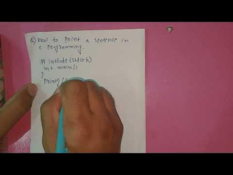 How to print a sentence in c programming - YouTube