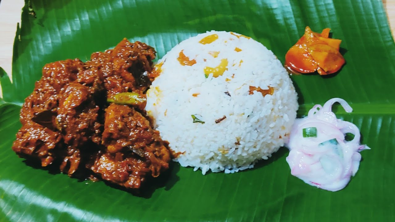 Chicken rost with Ghee rice/Kerala recipe - YouTube