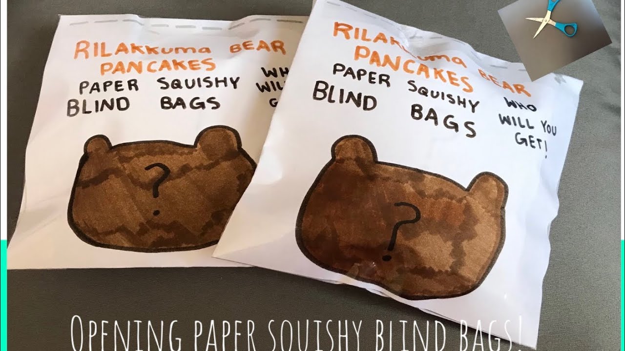 Opening Rilakkuma bear paper squishy blind bags! - YouTube