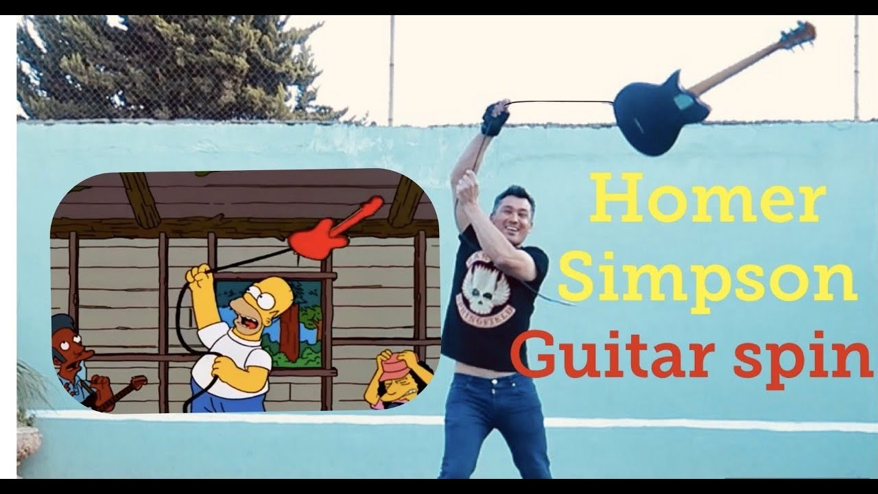 Homer Simpson Guitar Spin - YouTube